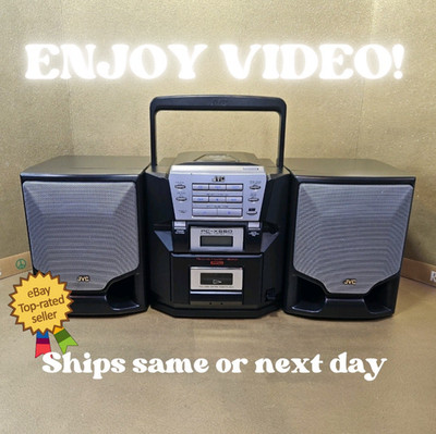 JVC Boombox Portable Stereo CD Player Tape Recorder FM Radio PC-X550BK ...