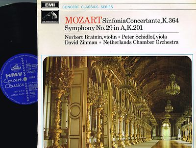 MOZART LP Peter Schidlof DAVID ZINMAN Norbert Brainin HMV 1970 UK ...