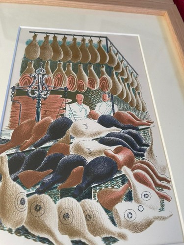ERIC RAVILIOUS Original 1938 Framed HAMS lithograph - High Street ...