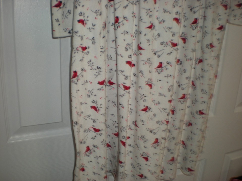 ARIA WHITE CARDINAL BIRDS VELOUR NIGHTGOWN - SIZE 3X | eBay