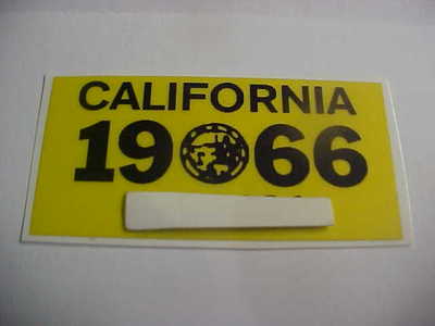 1966 california license plate registration yom sticker | eBay UK