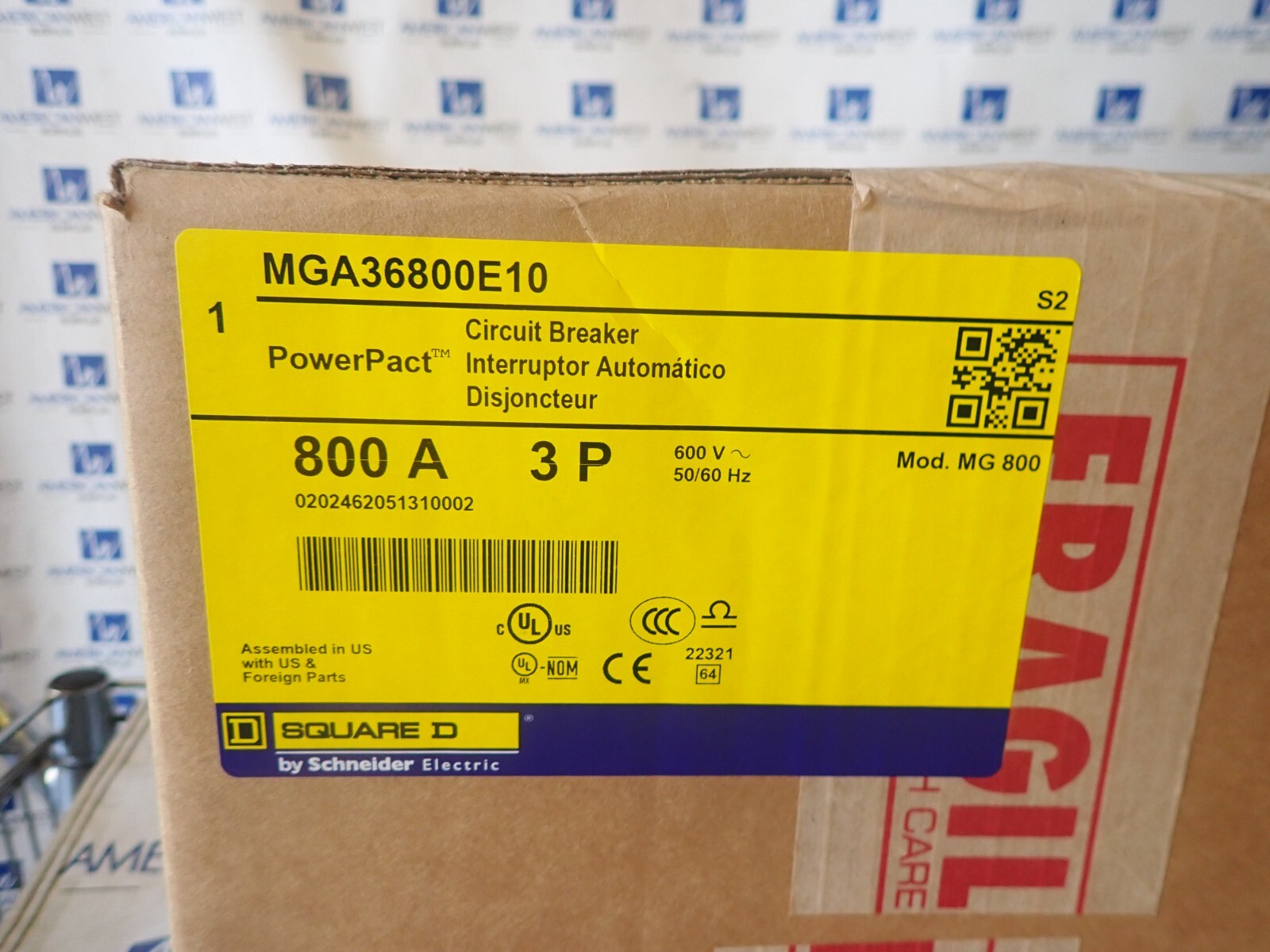 NEW SQUARE D MGA36800E10 MGA36800 800 amp 35kA@480v PowerPact I line ...