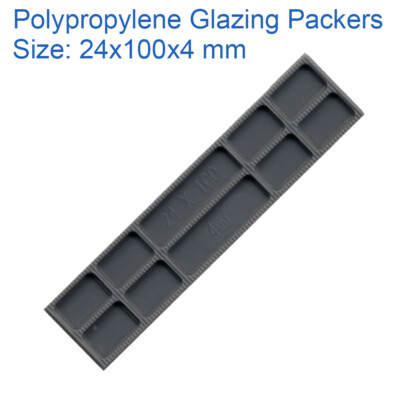 4mm GREY 24mm x 100mm PLASTIC WINDOW GLASS GLAZING POLYPROPYLENE ...