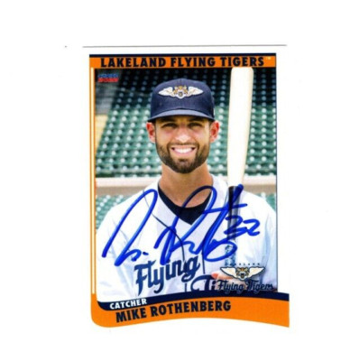 Mike Rothenberg signed autograph 2022 Lakeland Flying Tigers baseball ...