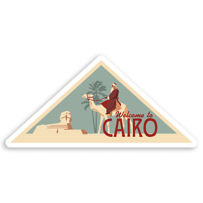 2 x 10cm Cairo Egypt Vinyl Stickers - Pyramid Luggage Laptop Sticker ...