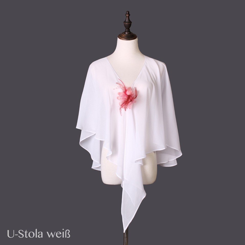 U-Form Stola Schal Tücher Stolen Hochzeit Freizeit Party chiffon Trends ...