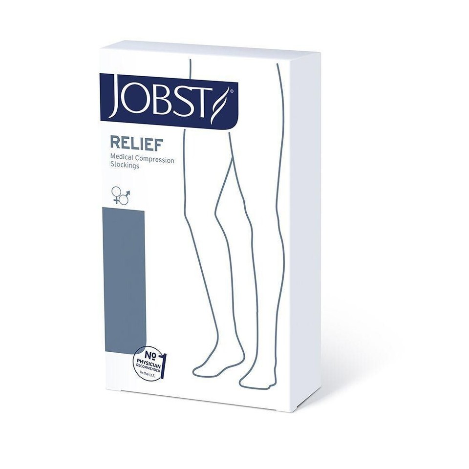 JOBST Relief 20-30 mmHg Compression Stockings, Thigh High Silicone Band ...