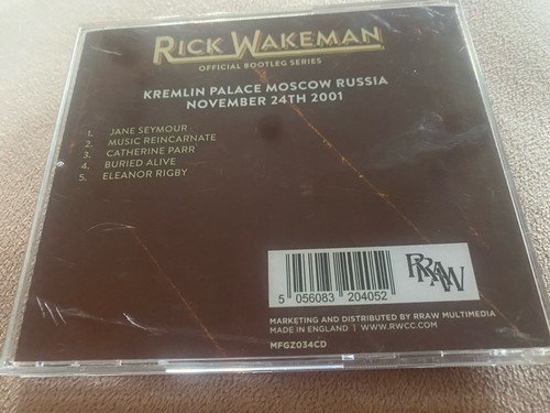 RICK WAKEMAN - OFFICIAL BOOTLEG SERIES (MOSCOW RUSSIA 2001) - CD ALBUM ...