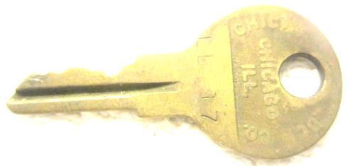 1 brass Chicago Lock company,key LL 17,LL17,Illinois VTG | eBay