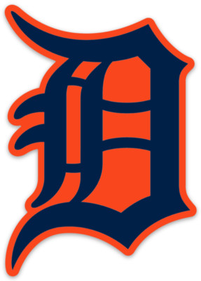 Detroit Tigers Signature Letter D Logo Type MLB Baseball Die-Cut MAGNET ...