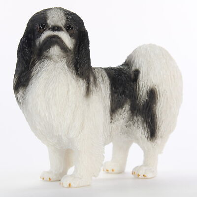 Japanese Chin Figurine Hand Painted Statue Black | eBay