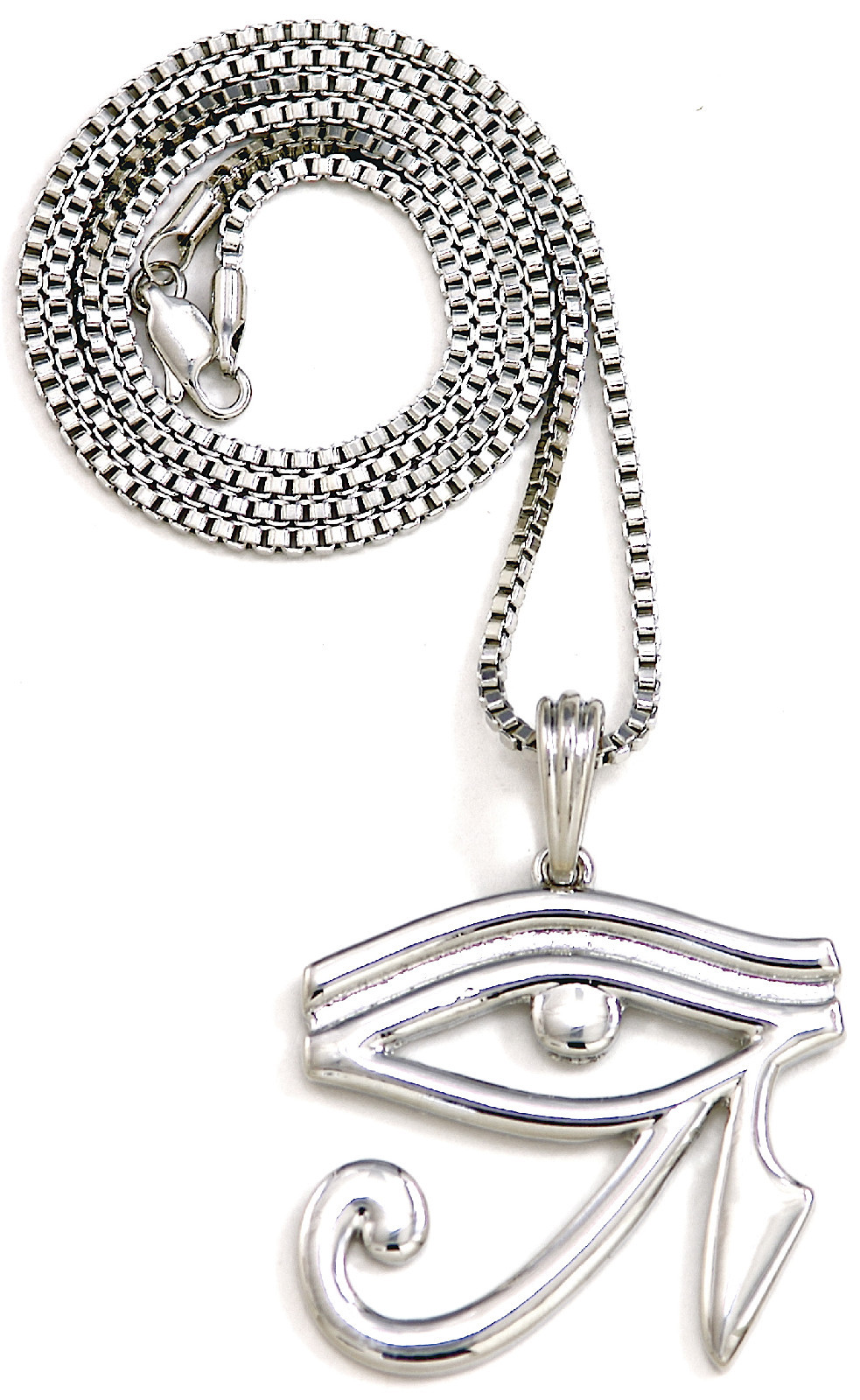 Eye Of Ra Necklace New Pendant 24 Inch Box Link Chain Egyptian ...