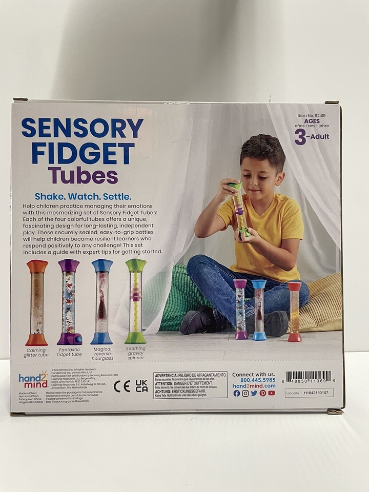 hand2mind Sensory Fidget Tubes, Calming Toys for Kids, Occupational ...