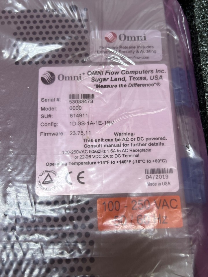 Omni 6000 Flow Computer Inc 1D-3S-1A-1E-1SV | eBay UK
