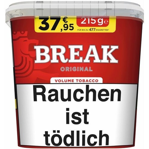 2x Break Red / Rot Volumentabak Giga Box 215g Stopftabak Tabak Break ...