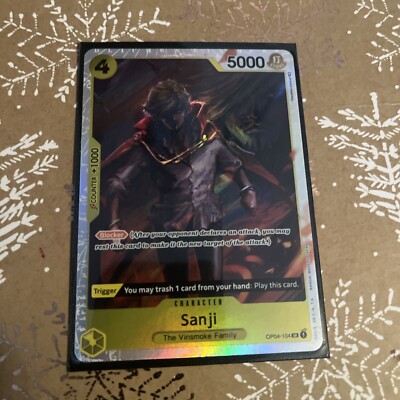 One Piece TCG OP04-104 English Sanji Super Rare SR Kingdoms of Intrigue ...