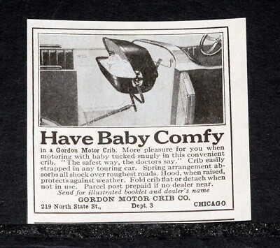 1921 OLD MAGAZINE PRINT AD, THE GORDON MOTOR, TOURING CAR, CRIB-HAVE ...