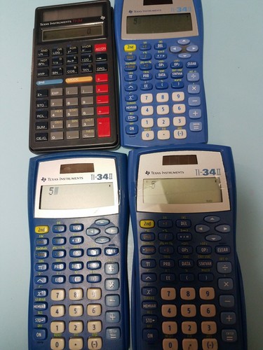 4 Texas Instruments TI-34 II Scientific Calculator All Tested Working ...
