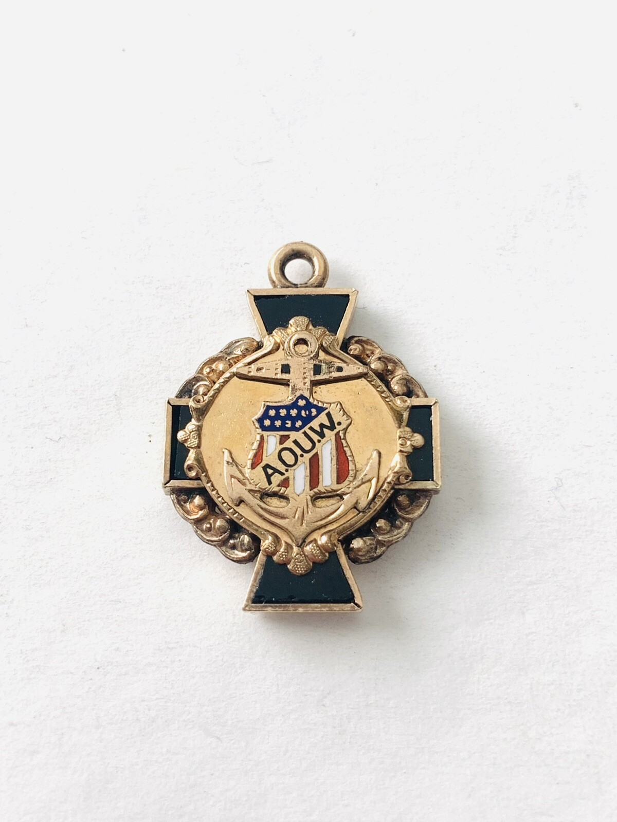 Vintage A.O.U.W. Ancient Order of United Workmen Fraternal Cross Fob | eBay