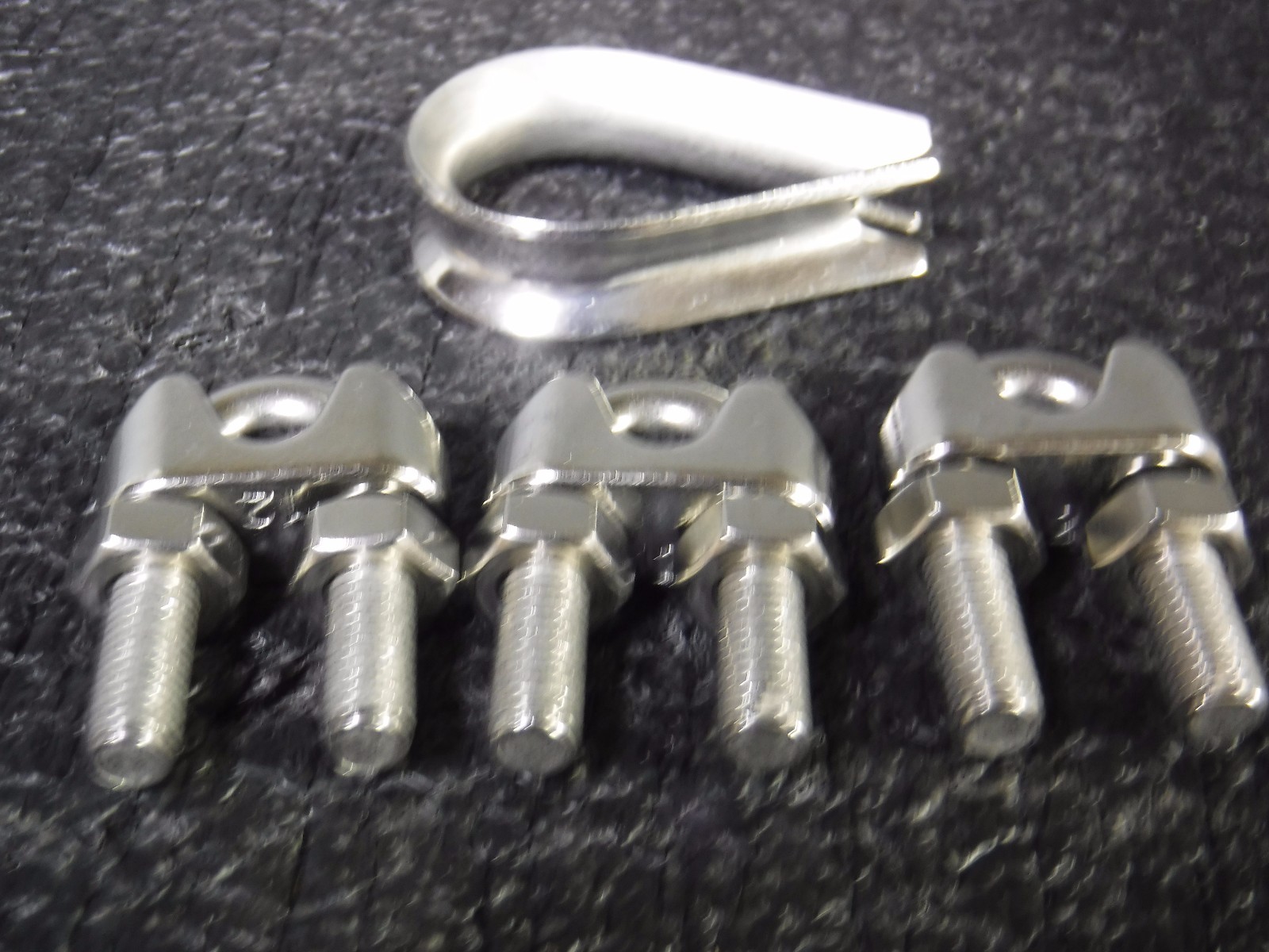 RONSTAN ID003404-12 Wire Rope Clip and Thimble Kit, 1/2 In,4FRZ3,(MG ...