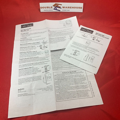 Chime Design Basic Plug-In Doorbell Model WD-1140 Owner's Manual ...