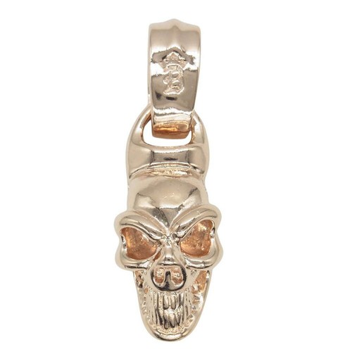 BWL Bill Wall Leather Gold Plated Sterling Silver 925 Good Luck Skull ...
