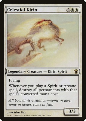 Celestial Kirin Saviors of Kamigawa NM White Rare MAGIC MTG CARD ...
