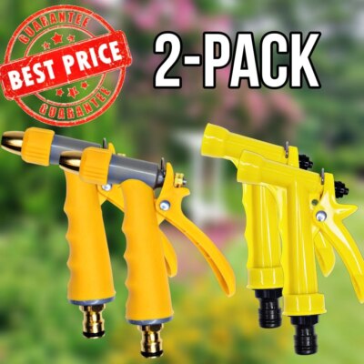 2-Pack Outdoor Plastic / Metal body Water Trigger Hose Spray Nozzle ...