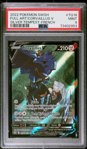 Carte Pokémon Corvaillus V TG18/TG30 PSA 9 EB12 Tempête Argentée | eBay