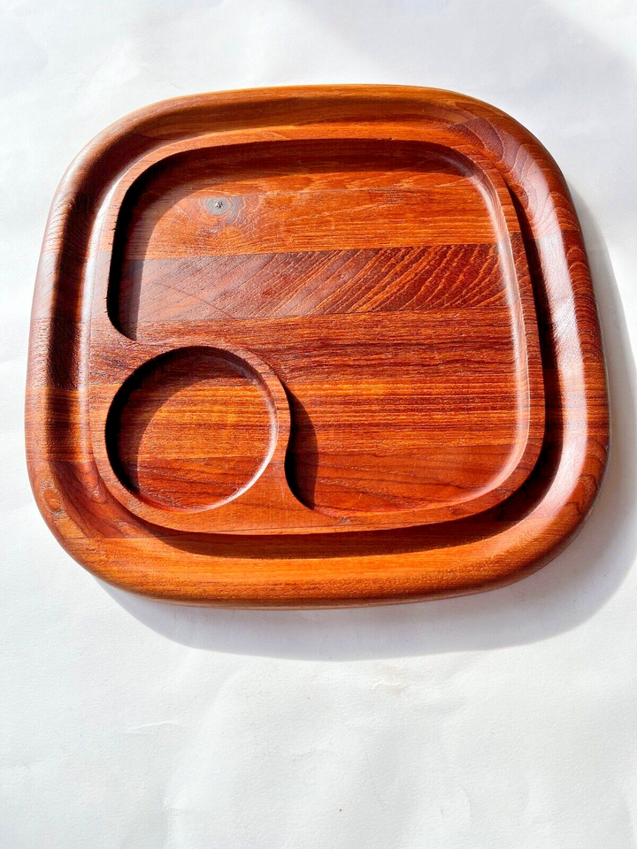 Vintage Dansk Denmark IHQ Square Teak Charcuterie Serving Board Tray ...