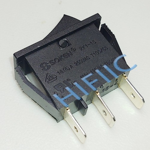 16A 125/250VAC T100/55 3 Pins 2 Positions Maintained RK1-15 Rocker ...