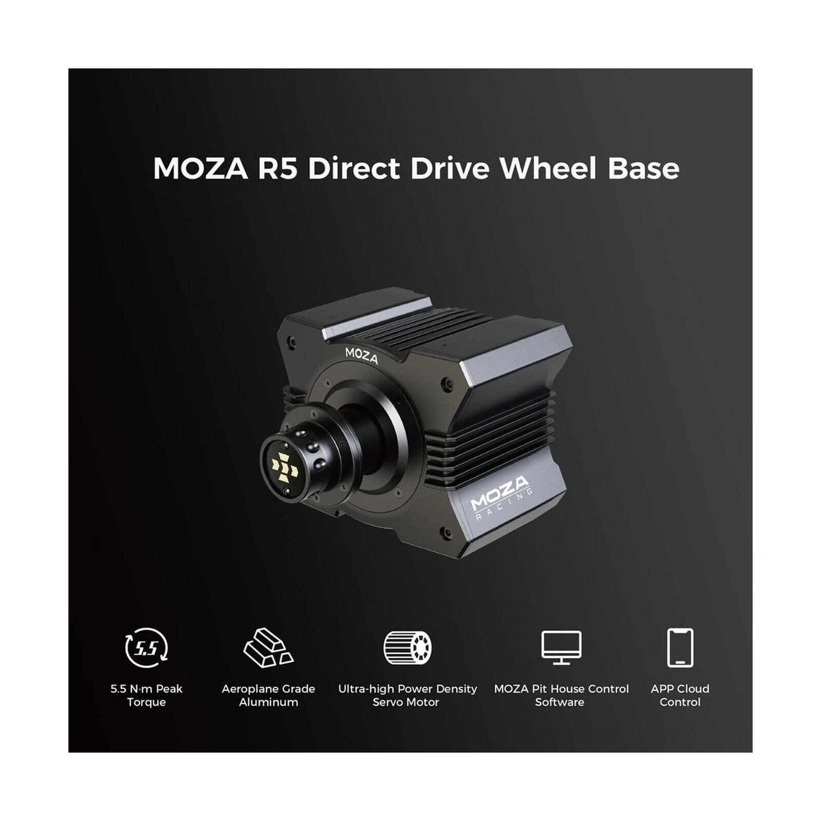 MOZA R5 Bundle All-in-One PC Racing Simulator 3PCS Bundle: 5.5Nm Direct ...