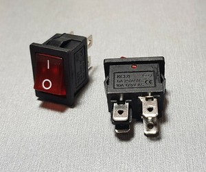 KCD1-104 DPST Red Illuminated Rocker Switch 6A 250V Pack of 2 | eBay