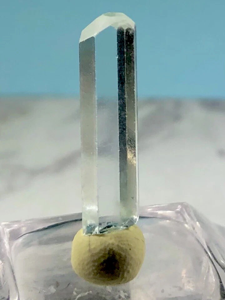 UNIQUE BEAUTIFUL LIGHT BLUE GLASSY GEMSTONE JEREMEJEVITE CRYSTAL ...