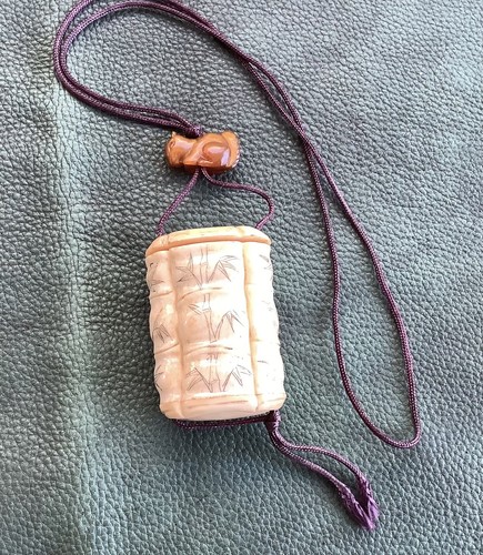 Japanese Carved Inro Pill Box Bamboo Motif | eBay