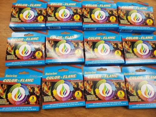 12-Boxes 36-pk Whole Case Enviro-Log Color Flame Color Wood Fires ...
