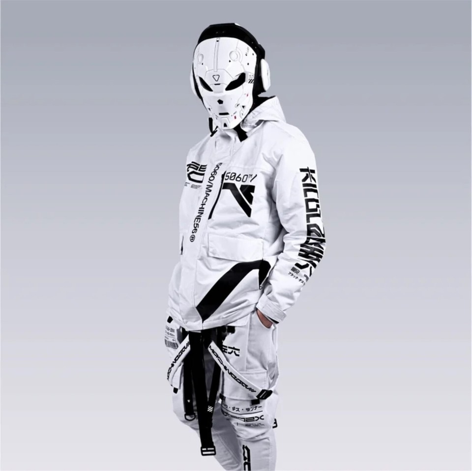 Machine56 Wearable White Helmet Art Mask MKX-F2/WF02/FIN | eBay