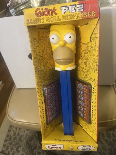 Vintage Homer Simpson Giant Pez Candy Dispenser - Open Box With Pez ...