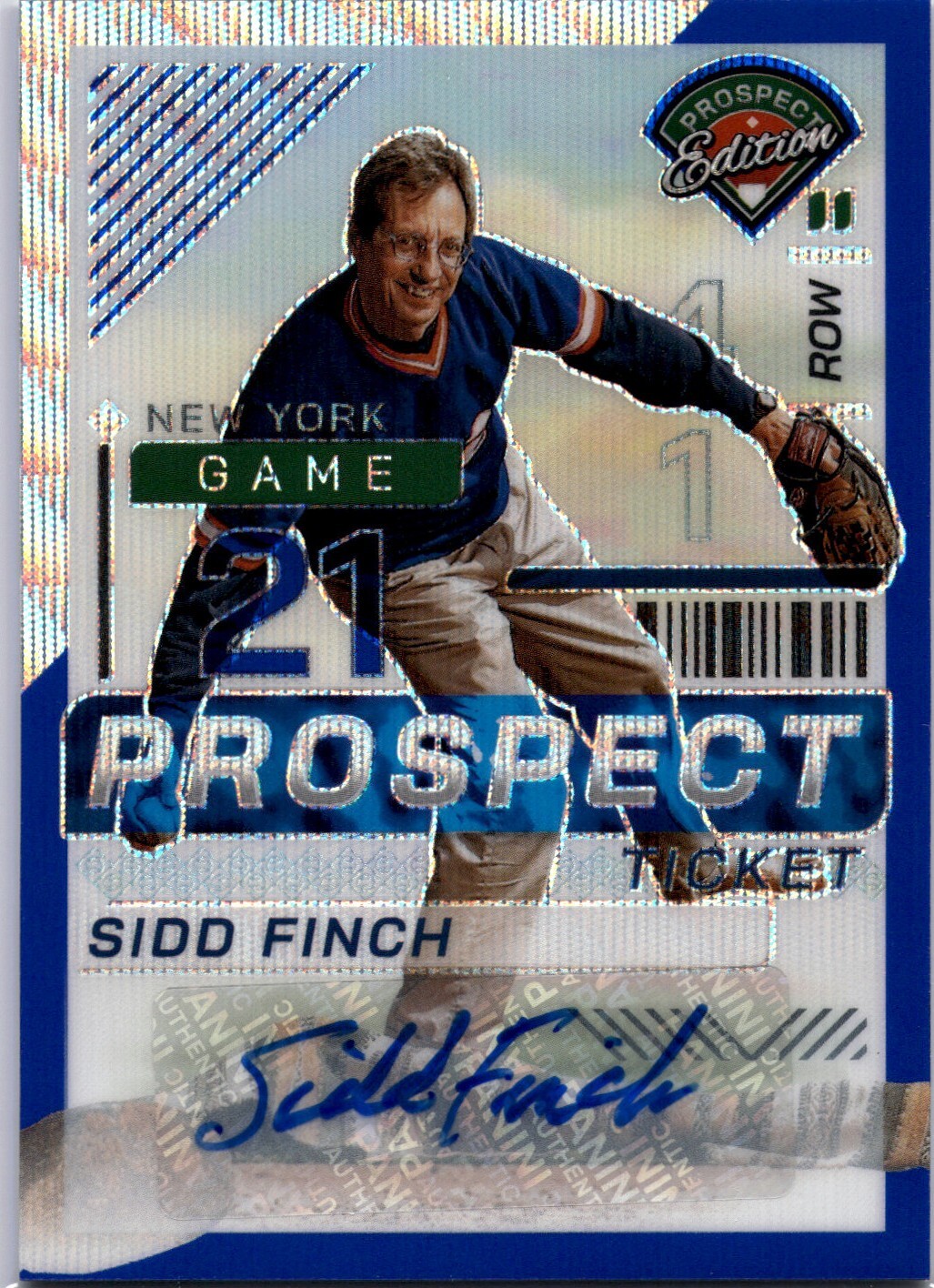 2024 Panini Prospect Edition - Sidd Finch #187 Blue Wave Prizm ...