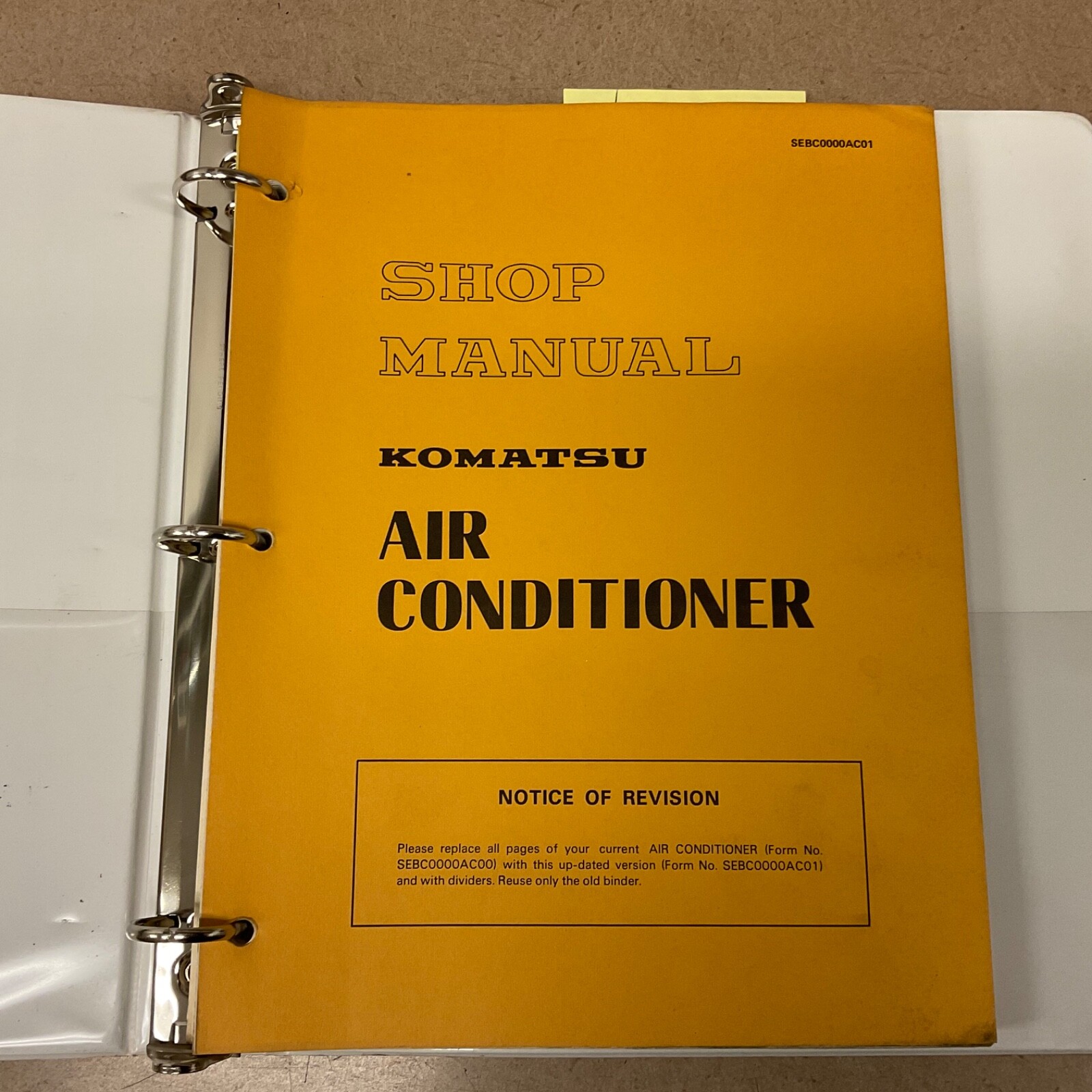 Komatsu AIR CONDITIONING SERVICE SHOP REPAIR MANUAL A/C GUIDE BOOK ...