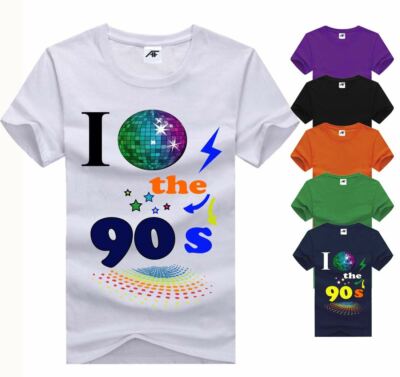 I Love The 90's Nineties 90s Top Printed TShirt Womens Short Sleeve Tee ...