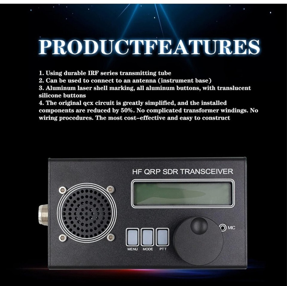 SDR Radio Receiver, HF Transceiver, Stable Output HF QRP SDR Radio ...