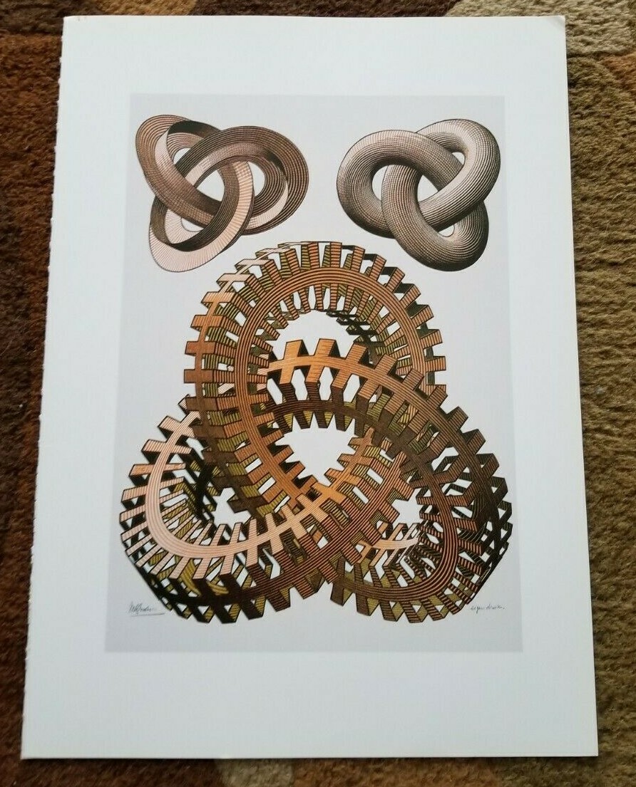 KNOTS COLOUR 1965 Symbolize Infinity and Timelessness by M C Escher ...
