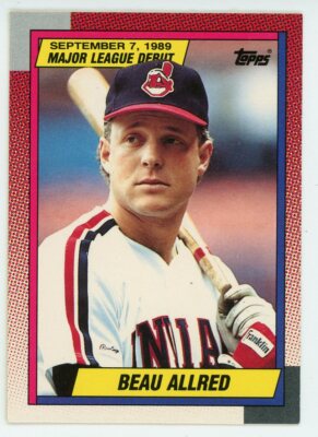 1989 TOPPS MAJOR LEAGUE DEBUT #2 - BEAU ALLRED - CLEVELAND INDIANS | eBay