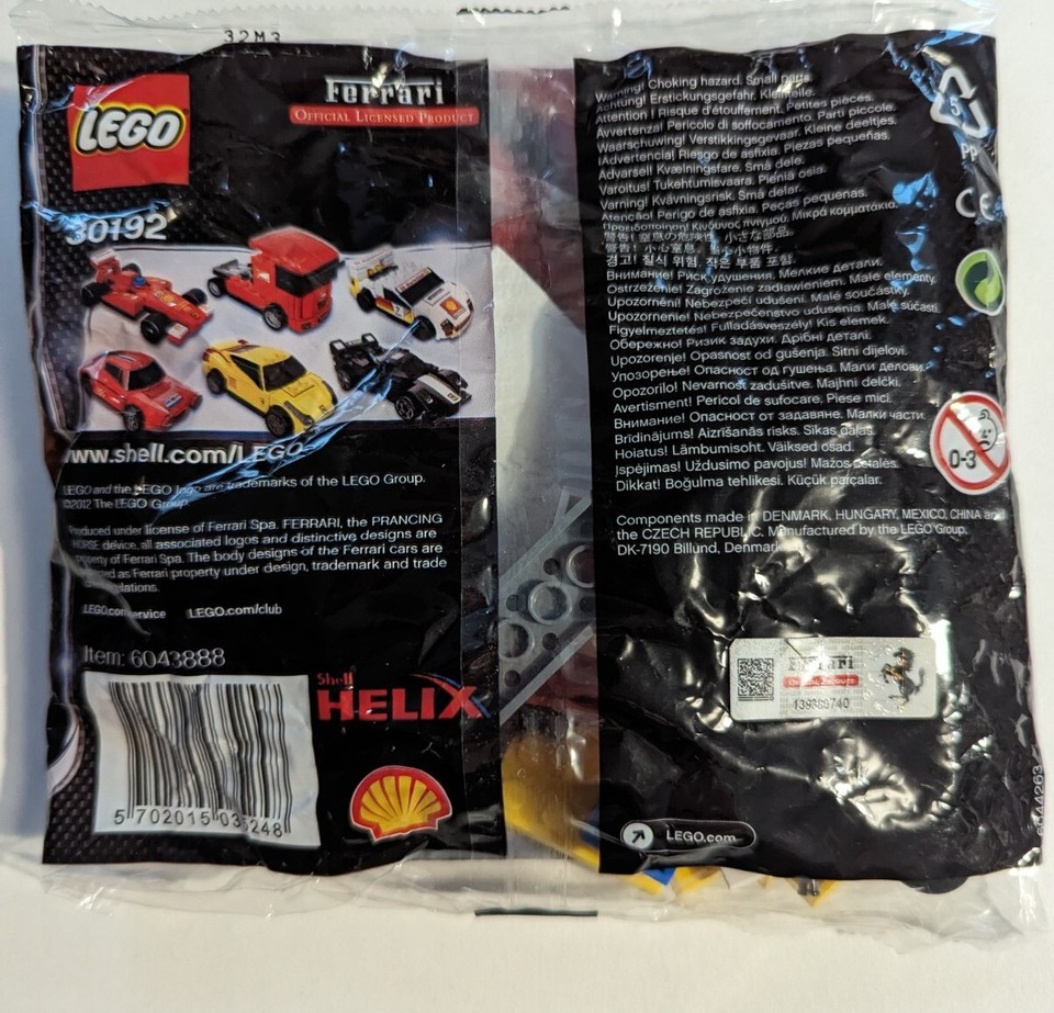 Lego 30192 Shell V Power Promotional Ferrari F40 BNIP 5702015035248 | eBay