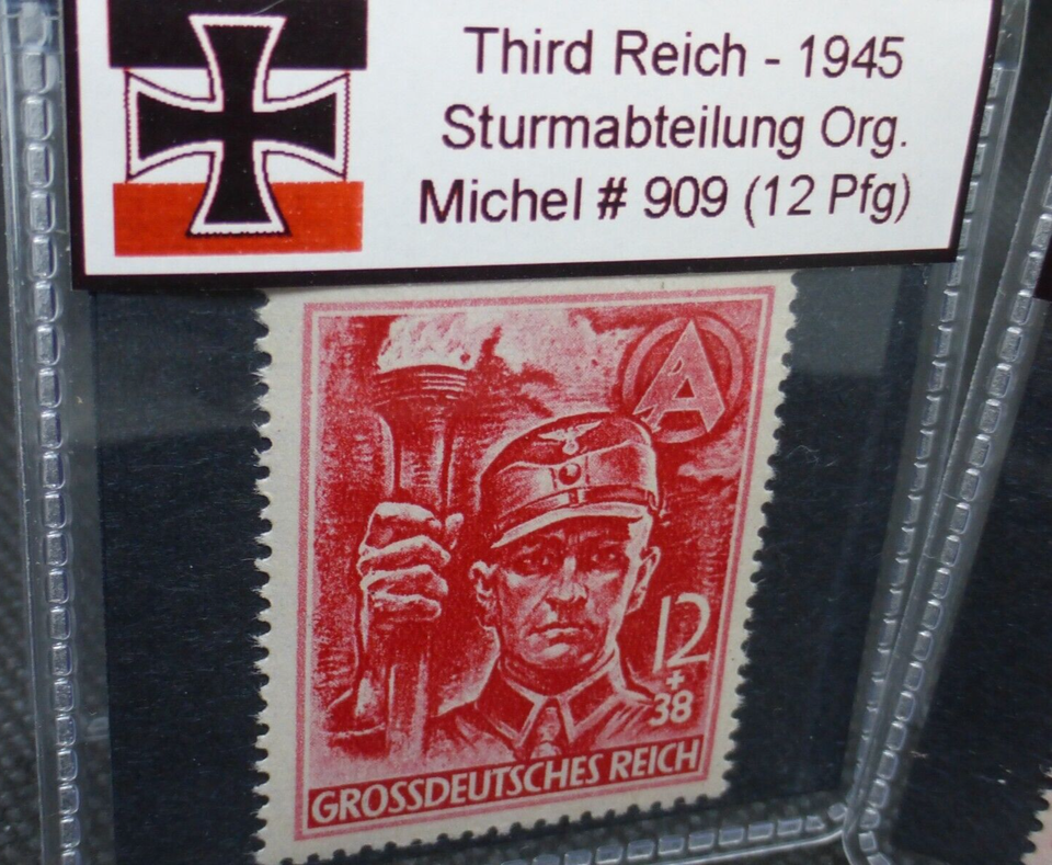 Nazi Germany 1945 WW2 Final Stamps Issued by Third Reich Before Loss ...