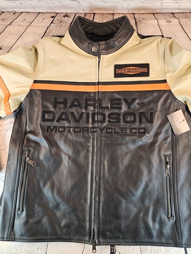 NEW Harley-Davidson City Limits Leather Jacket Men's L Colorblock 97000 ...