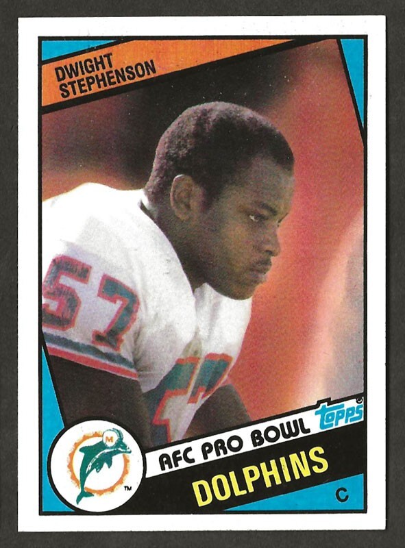 1984 Topps #129 DWIGHT STEPHENSON Miami Dolphins ROOKIE - Univ. of ...
