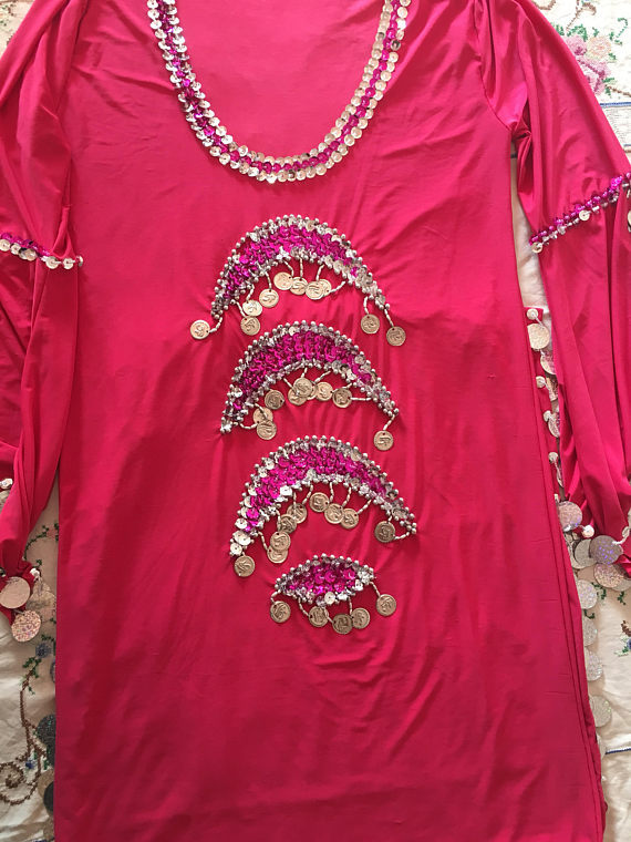 Egyptian Belly Dance Costume Saidi Dress, Baladi Galabeya, Fallahi ...