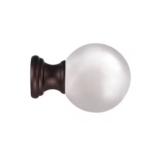 Allen + Roth Curtain Finials -Glass Globes Bronze (Pack of 2) - fits 1 ...